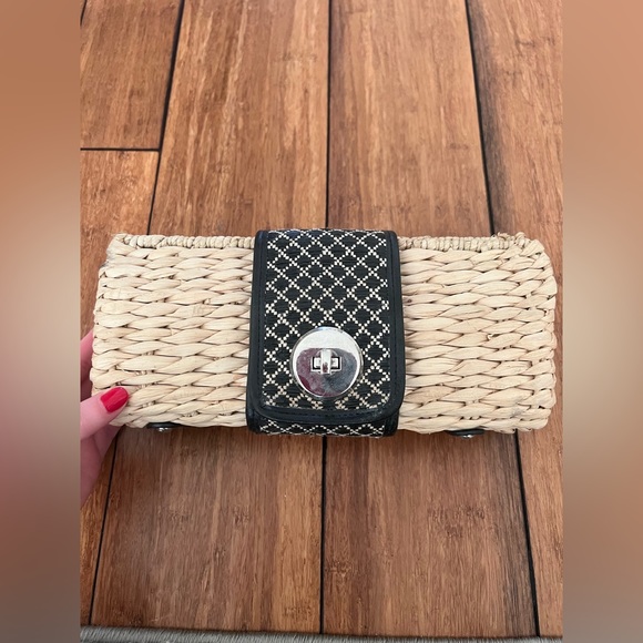 Bags | Woven Raffia Clutch | Poshmark